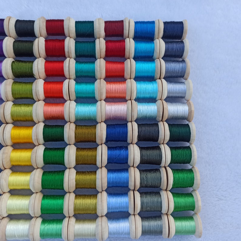 120 Spools Colors Most Commonly Used Hand-dyed Purely Natural - Etsy