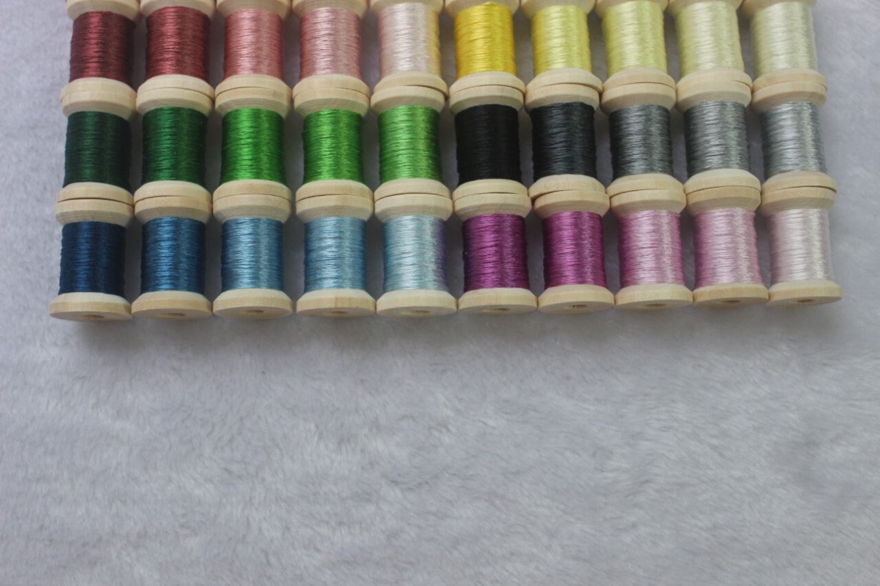 50 Spools Colors Most Commonly Used Hand-dyed Pure Natural Mulberry ...