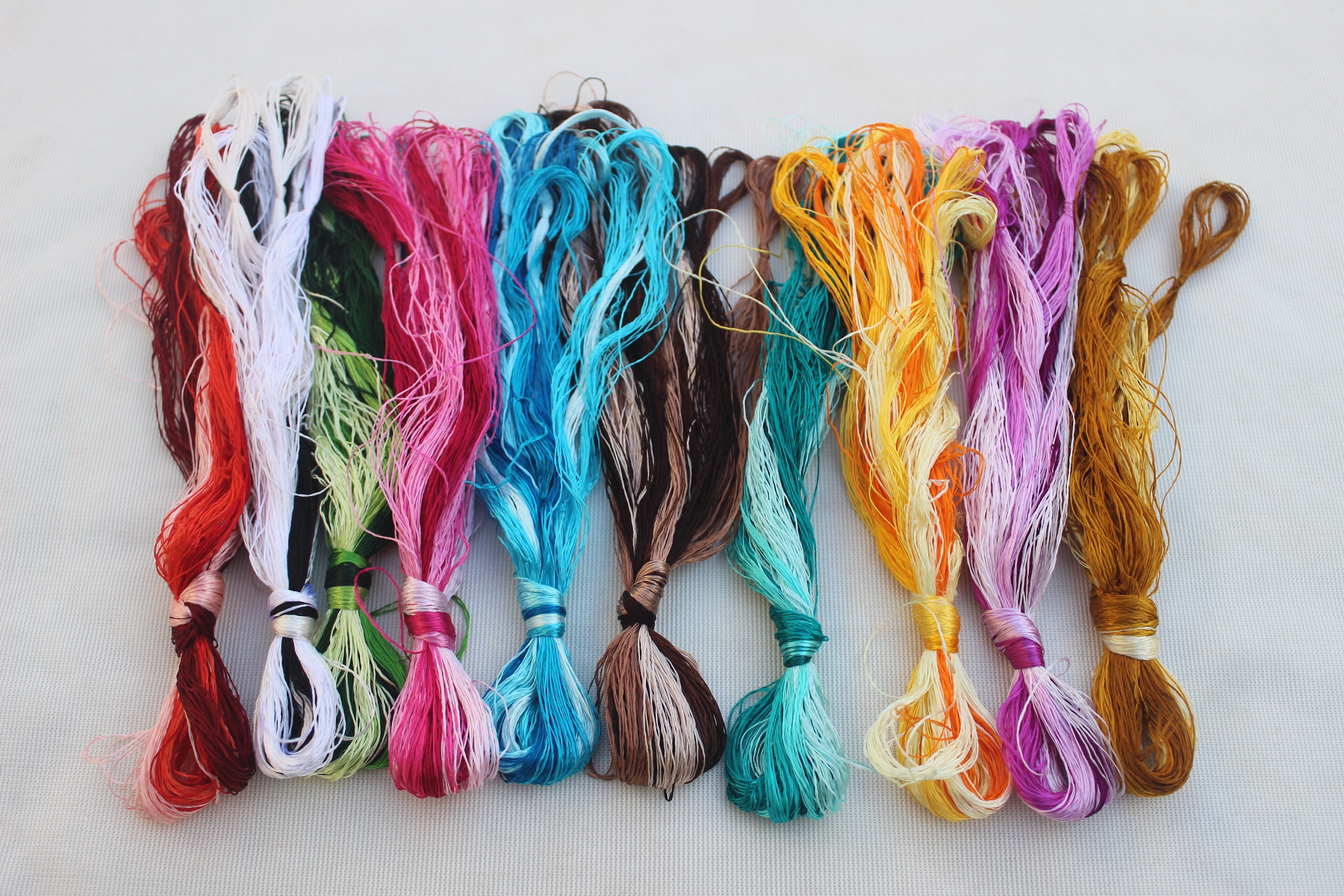 Silk Thread Sets 50 Colors Chinese Suzhou Embroidery Mulberry - Etsy UK
