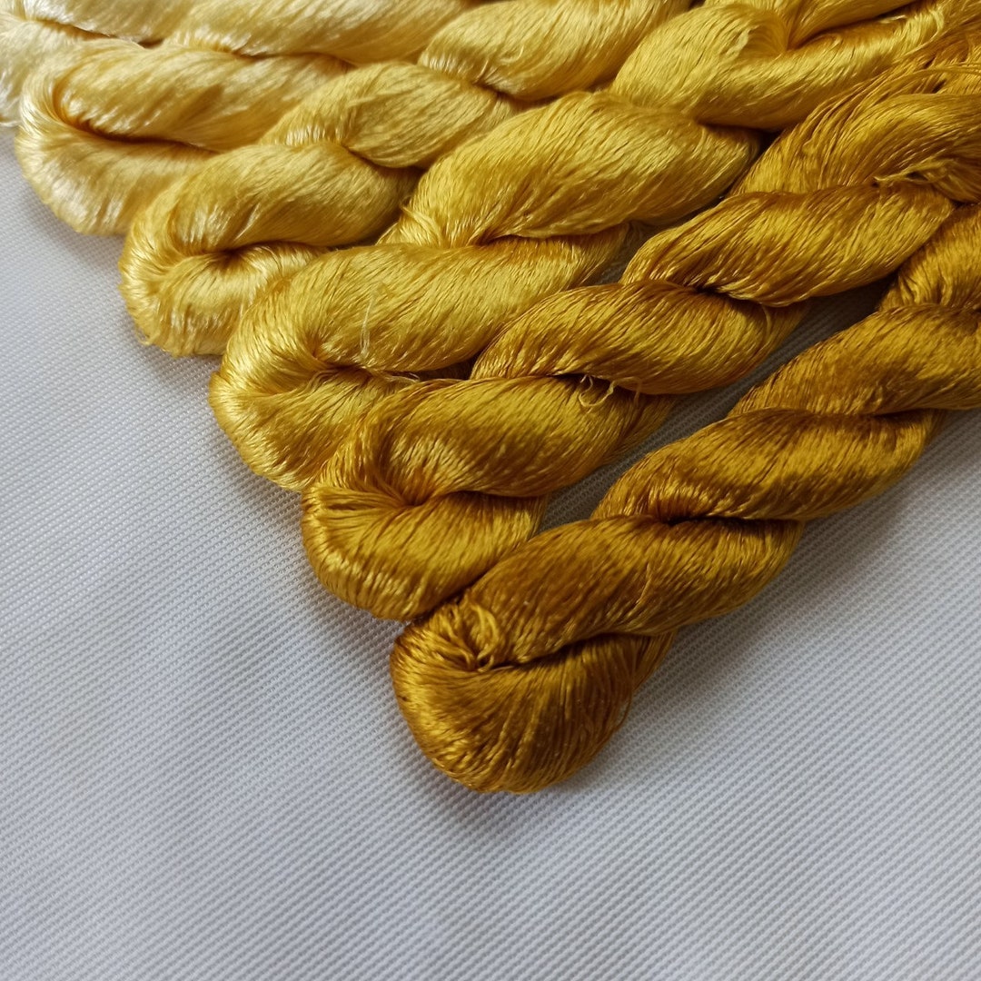 7 Skeins 100% Pure Natural Mulberry Silk Thread Floss for Hand Chinese ...