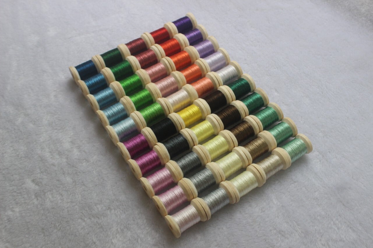 50 Spools Colors Most Commonly Used Hand-dyed Pure Natural Mulberry ...