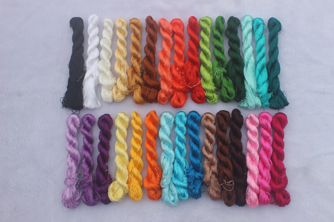 Silk Thread Packs 30 Skeins/ Chinese Embroidery Suzhou Silk Thread ...