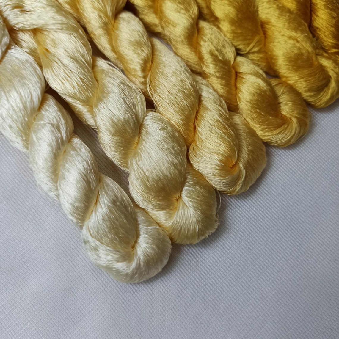 7 Skeins 100% Pure Natural Mulberry Silk Thread Floss for Hand Chinese ...