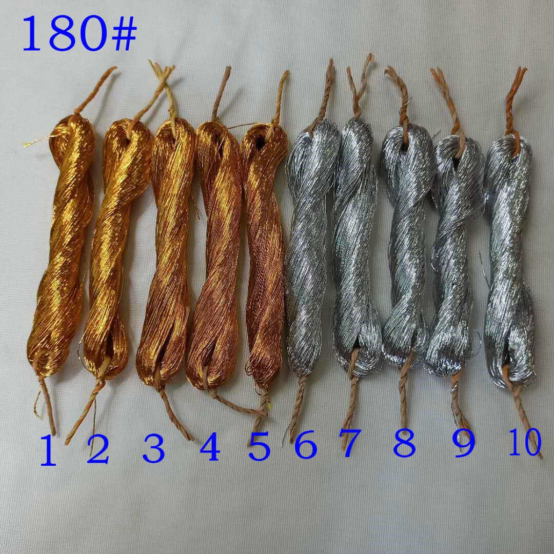 10 Skeins Metallic Thread Silver Golden Color for Hand Embroidery ...