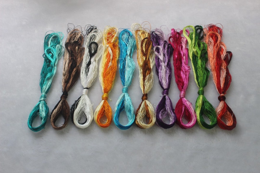 Silk Thread Sets 50 Colors Chinese Suzhou Embroidery Mulberry Silk ...