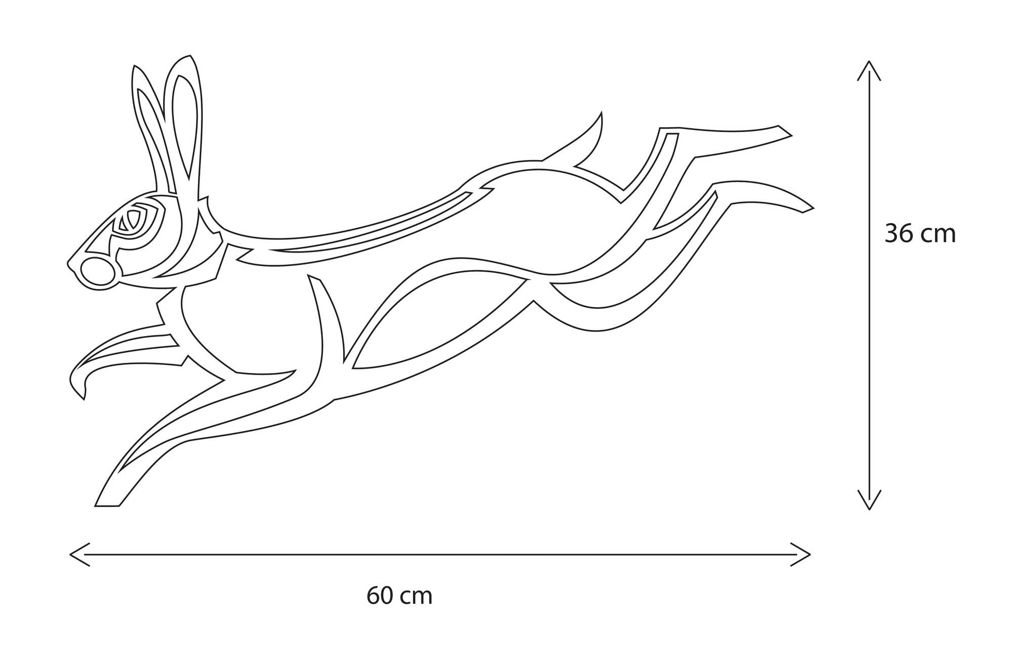 Leaping Hare Rusted Steel Sculpture Hare Garden Feature - Etsy