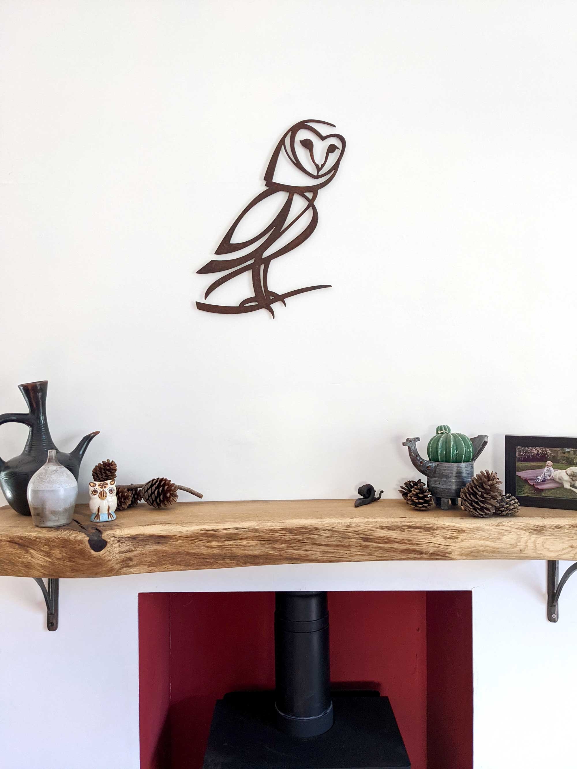 Barn Owl Metal Wall Art, Metal Wall Hanging, Garden Art, Gift - Etsy