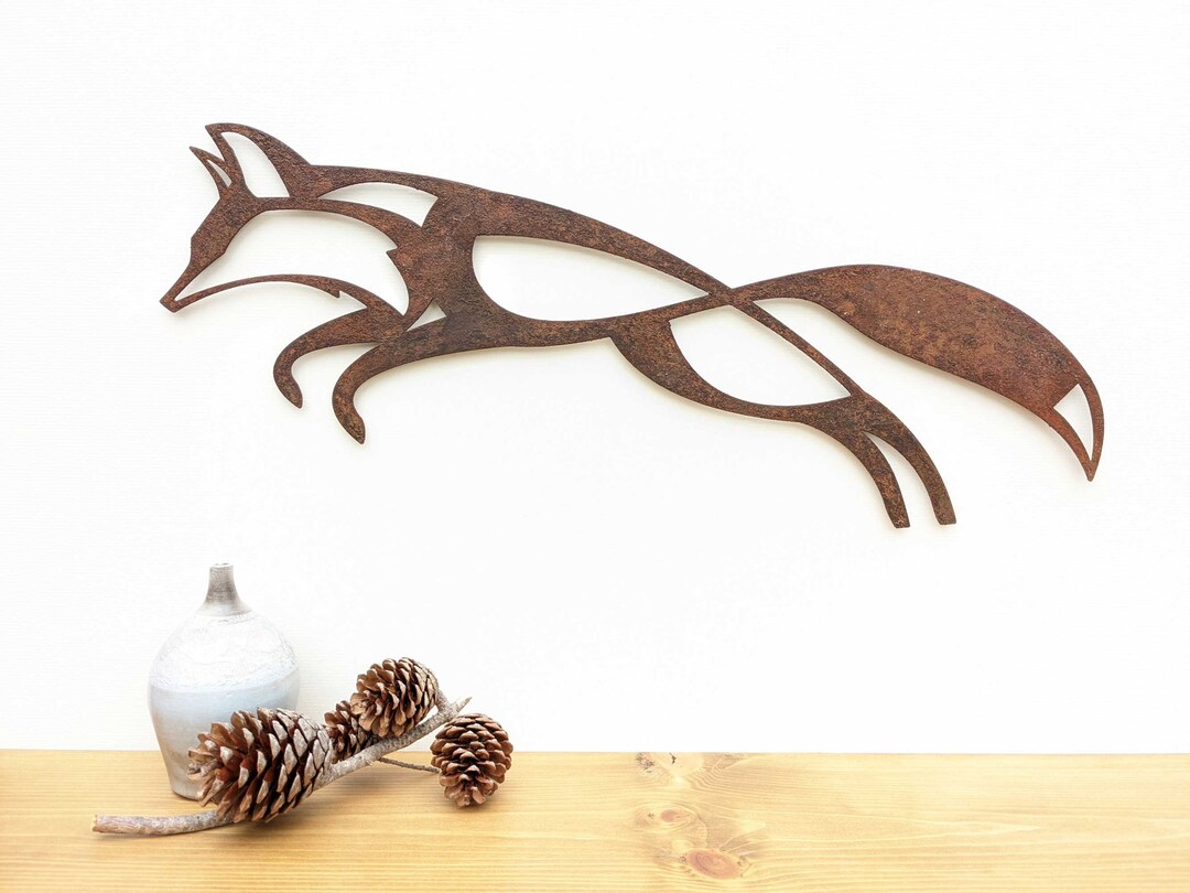 Fox Metal Wall Art, Metal Wall Hanging, Garden Art, Gift - Etsy