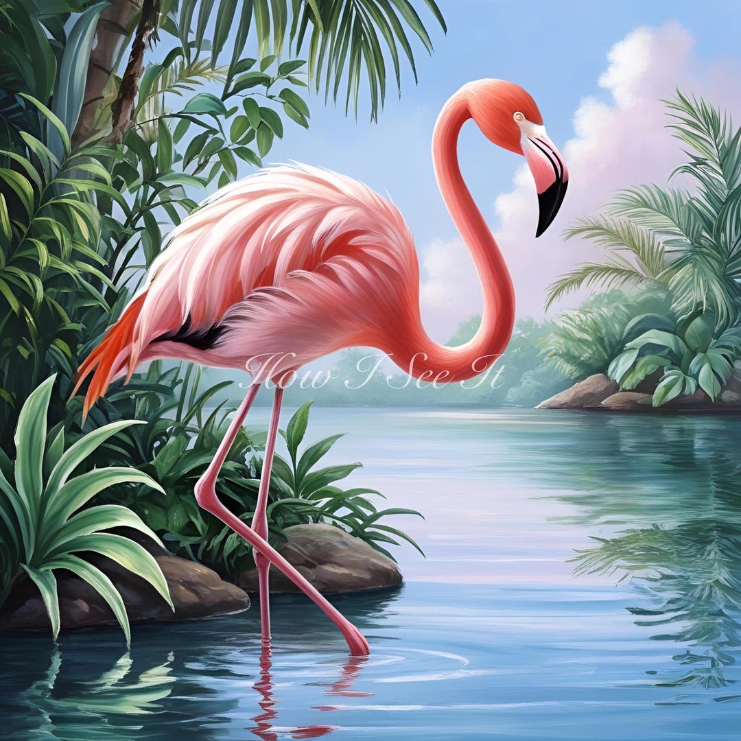 Tropical Flamingo Wreath Sign - Etsy