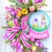 Easter Carrot Welcome Spring Flower Plaid Bright Large Decor Wreath - Etsy