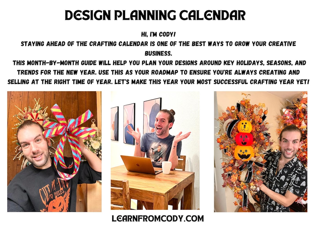 Cody's Monthly Design Planning Guide - Calendar for Creatives ...