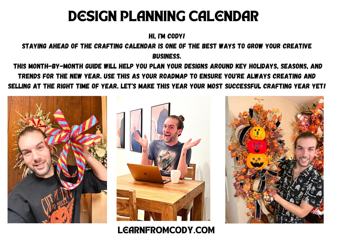 Cody's Monthly Design Planning Guide - Calendar for Creatives ...