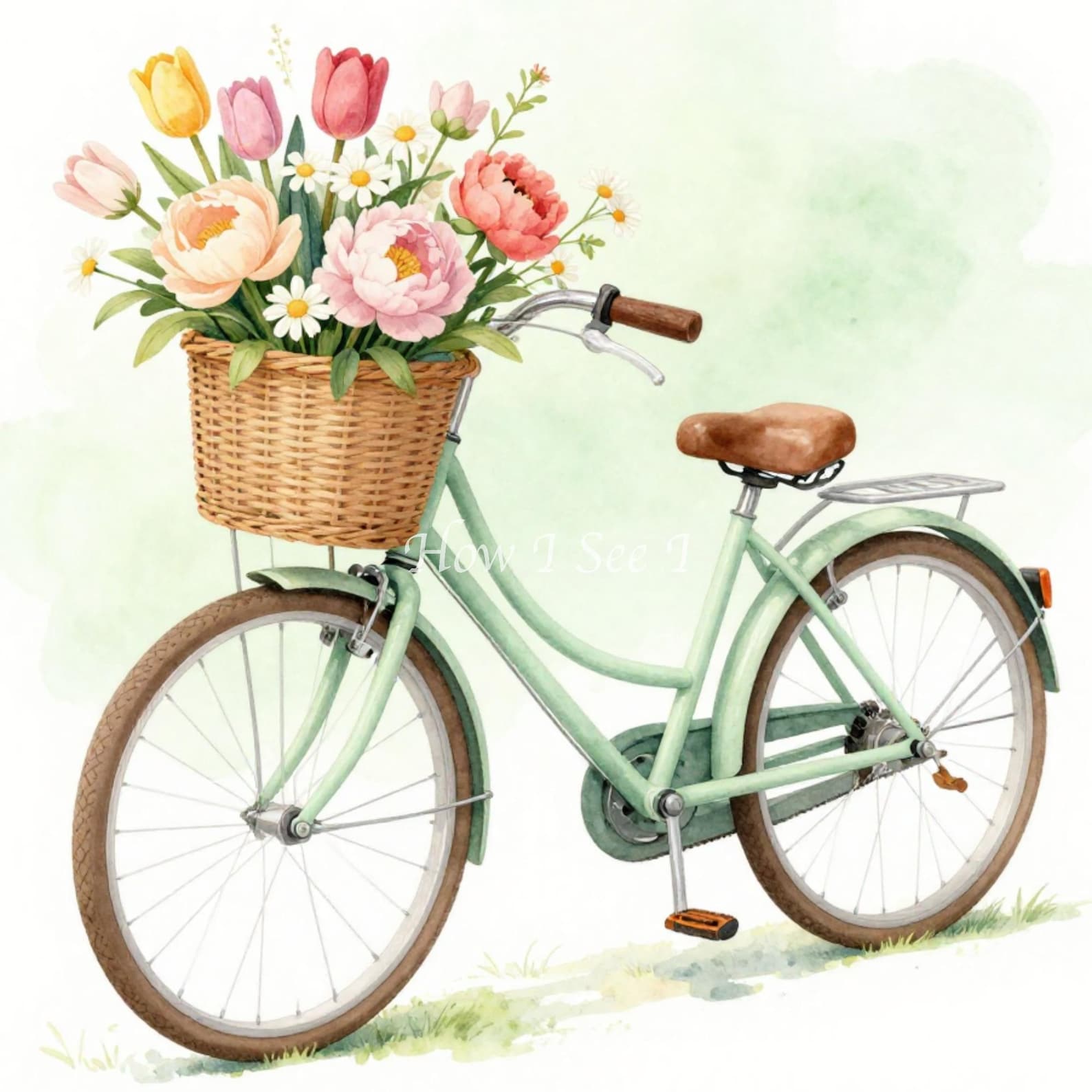 Spring Bike With Flowers Home Decor Wreath Sign - Etsy