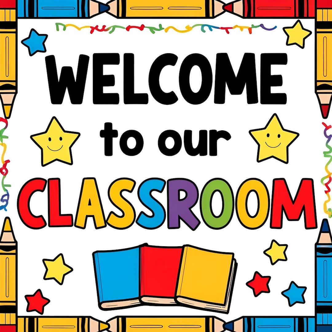 Welcome to Our Classroom Teacher Decor Wreath Sign - Etsy