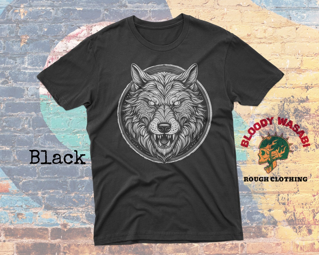 Fenrir Wolf Shirt, Pagan Clothing, Asatru, Viking Style Clothing ...