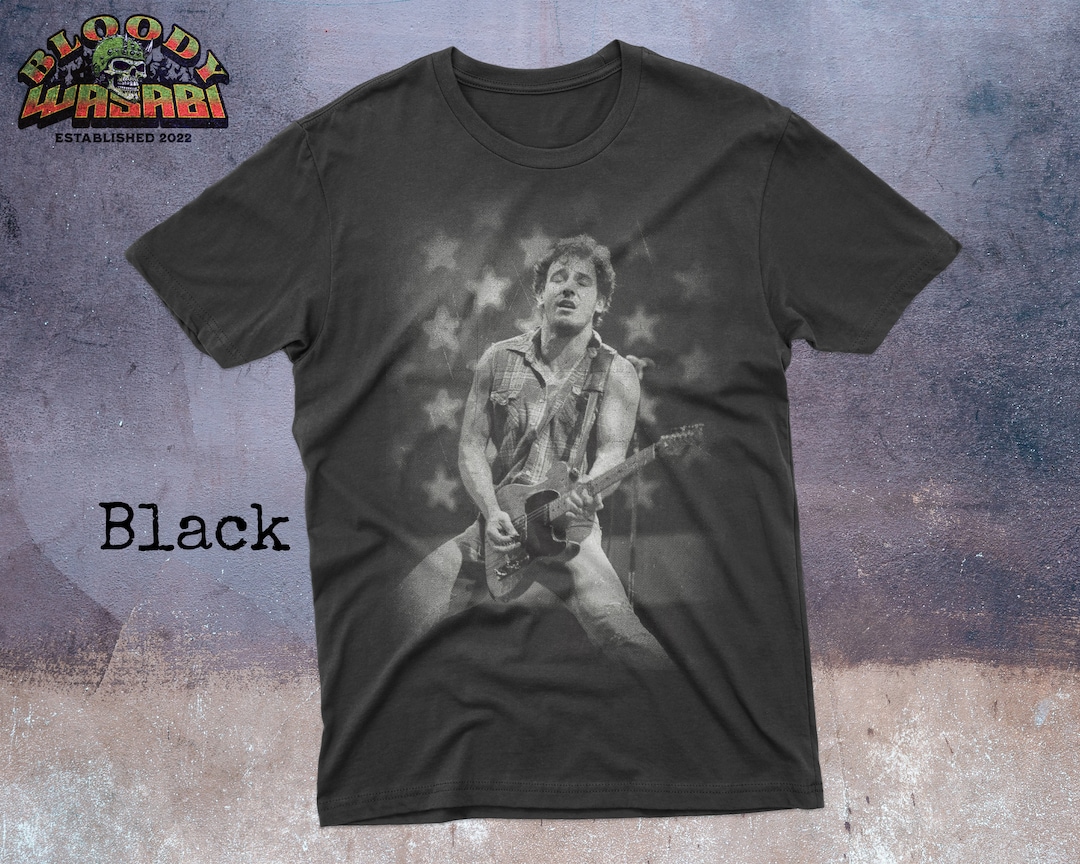 Bruce Springsteen Dark Black Shirt - Bruce Springsteen Inspired Vintage ...