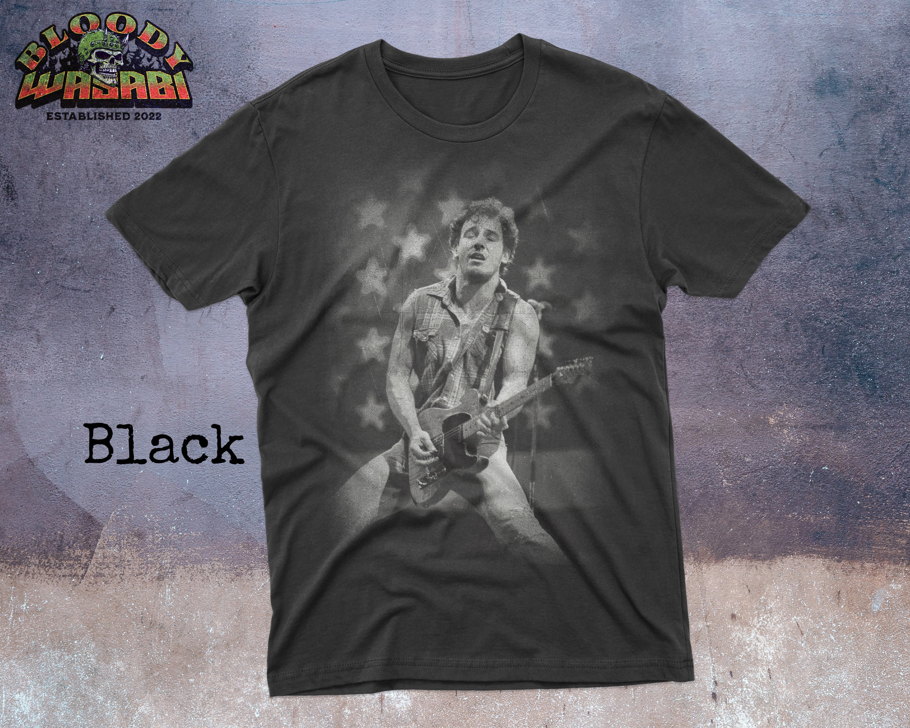 Bruce Springsteen Dark Black Shirt - Bruce Springsteen Inspired Vintage ...