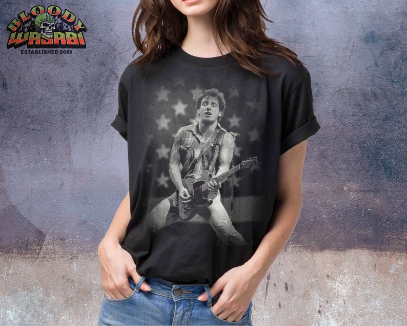 Bruce Springsteen Dark Black Shirt - Bruce Springsteen Inspired Vintage ...