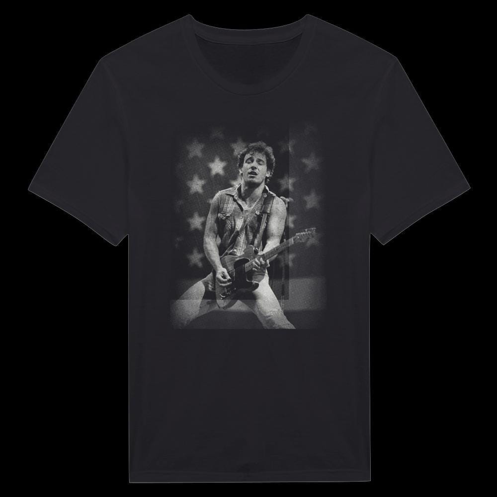 Bruce Springsteen Dark Black Shirt - Bruce Springsteen Inspired Vintage ...