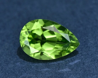 Natural Peridot Loose Stone, Round Shape Faceted Green Gemstone for ...