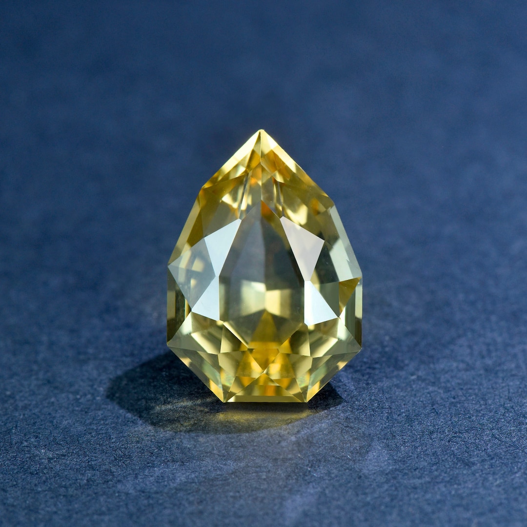 Unique Pear Shape Citrine Loose Stone,faceted Yellow Crystal Loose ...