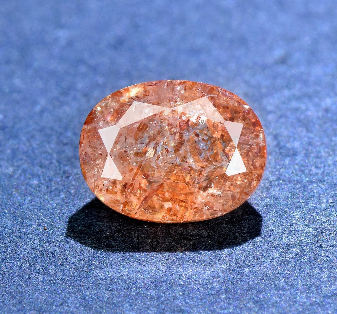 Nature Sunstone Loose Stone,faceted Oval Shape Gemstone Loose - Etsy