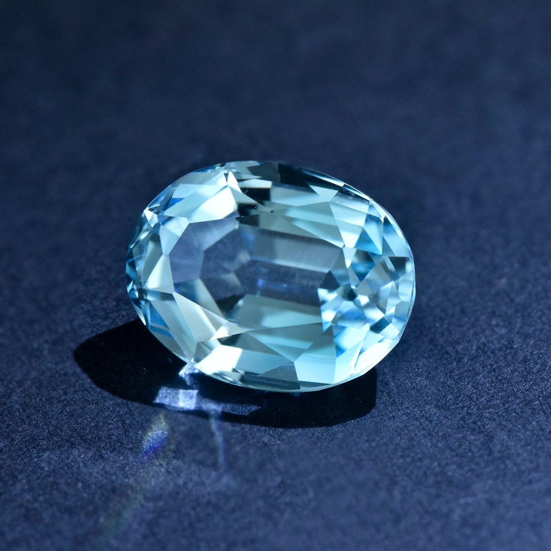 Sky Blue Topaz Loose Stone Faceted Oval Cut Natural Blue Gemstone for ...