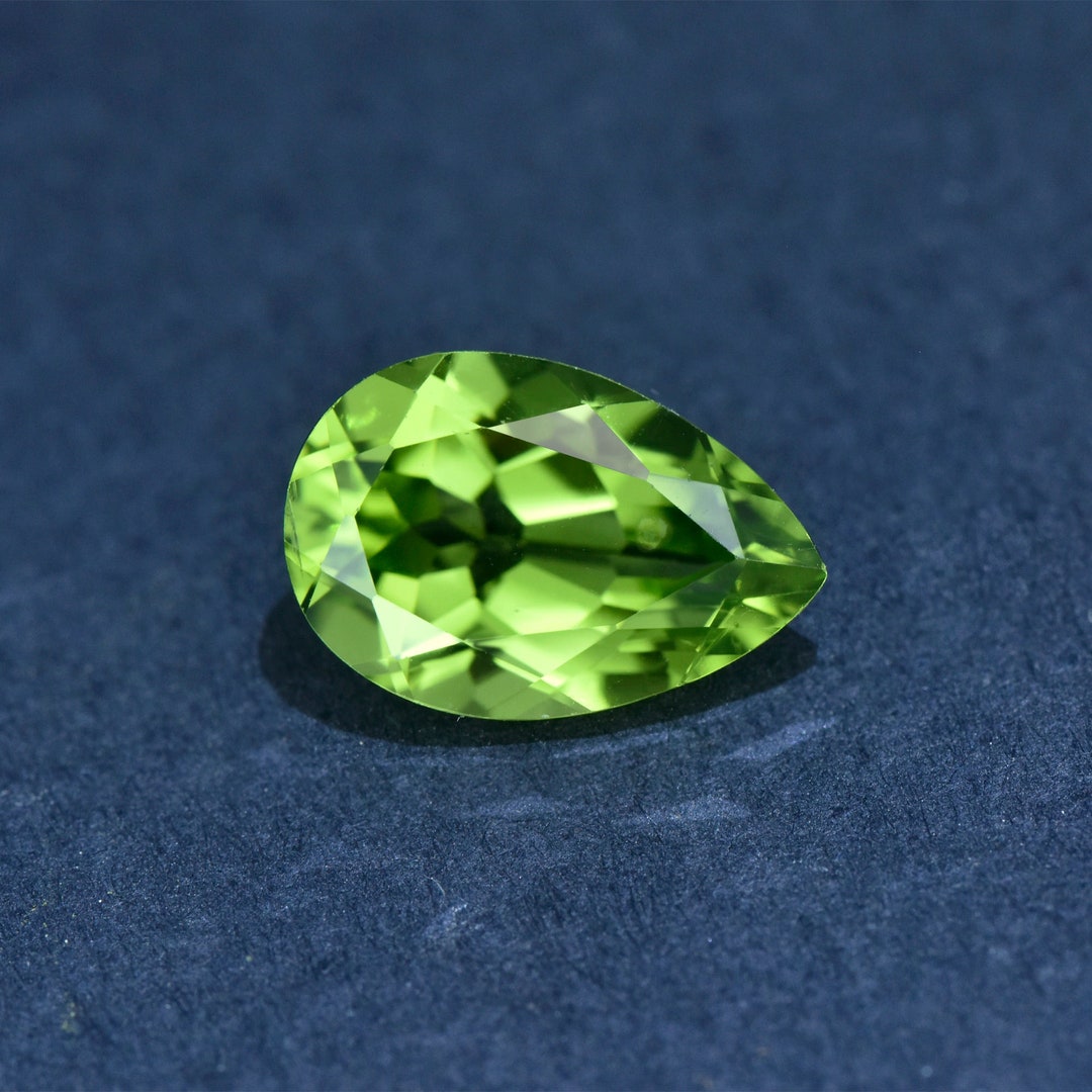 Natural Peridot Loose Stone,pear Shape Faceted Green Gemstone for ...