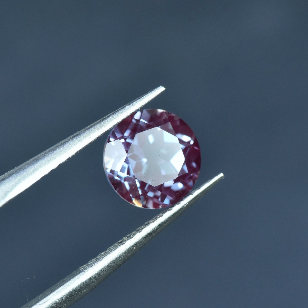 Round Alexandrite Stone Loose,lab Creation Faceted Multi Color Changing ...