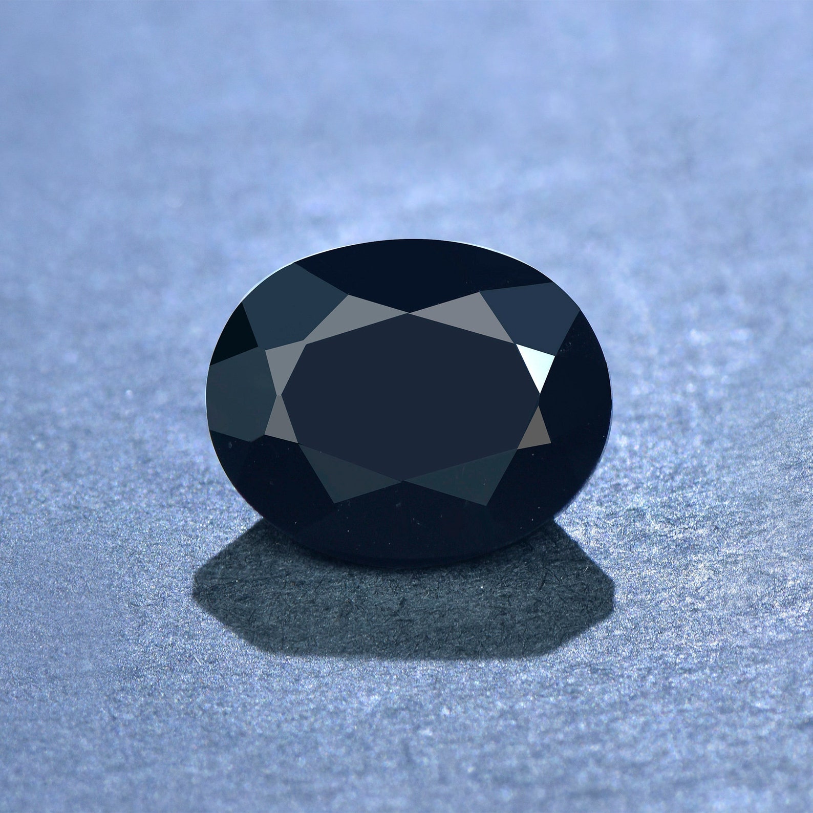 Natural Black Onyx Stone Looseoval Shape Faceted Gemstone - Etsy