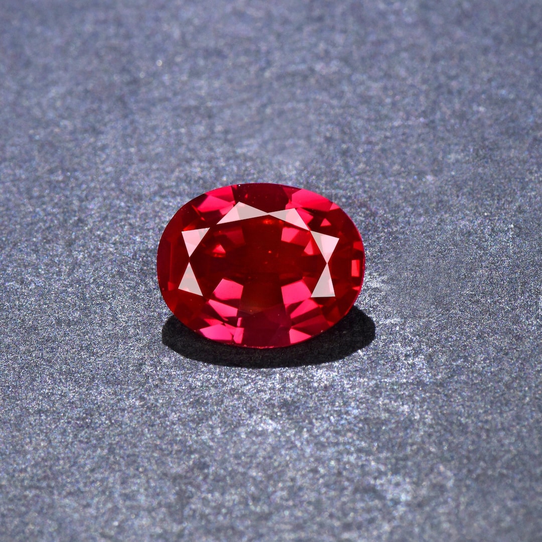 Pigeon Blood Red Ruby Loose Stone,lab Created Faceted Oval Cut Gemstone ...