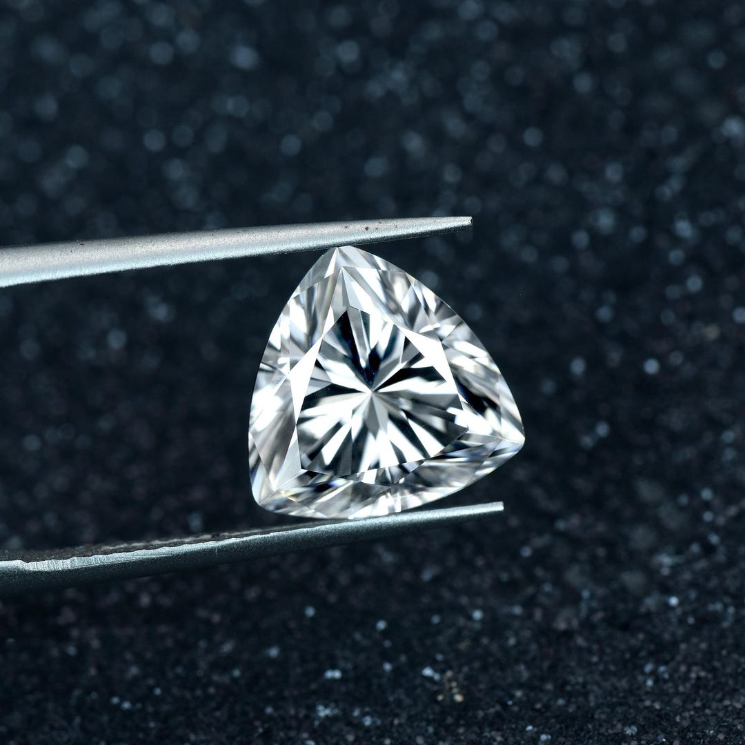 Moissanite Stone Loose, Trillion Cut Gemston,white D Color VVS1 ...
