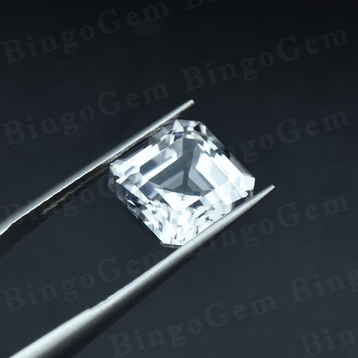Lab Created Asscher Cut White Sapphire Loose Stone,faceted Gemstone ...