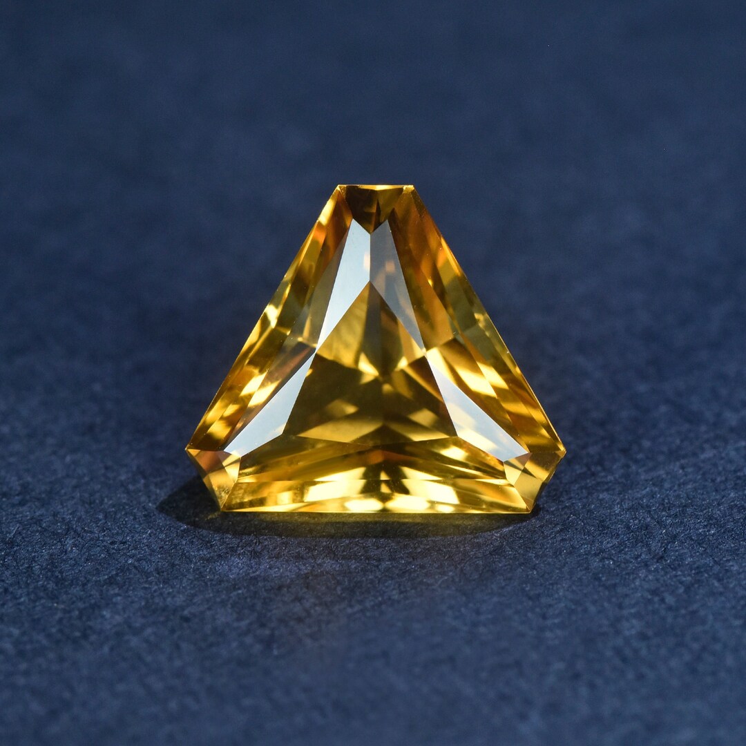 Unique Shield Shape Citrine Loose Stone, Yellow Crystal Loose Gemstone ...