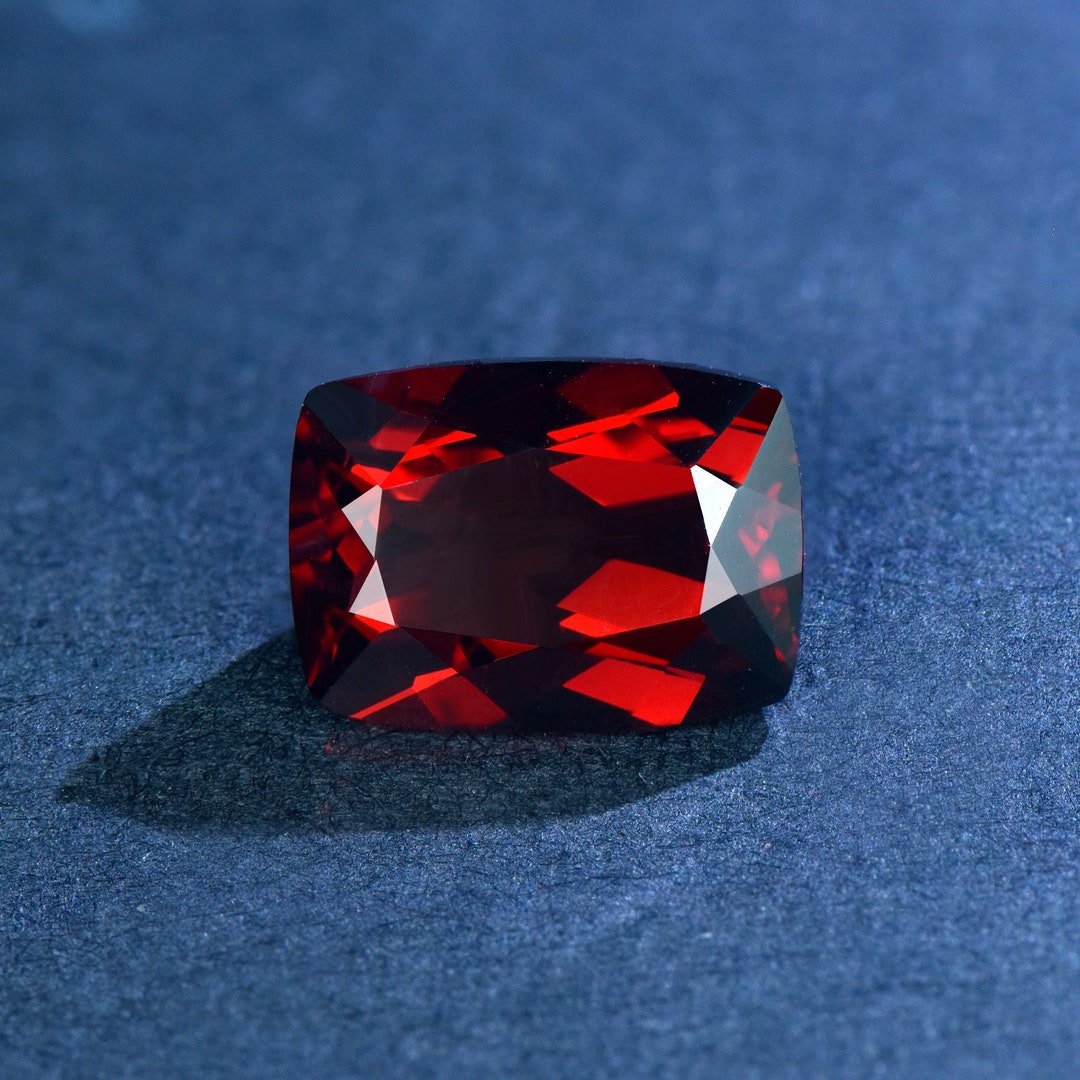 Natural Garnet Loose Stone,cushion Cut Faceted Red Loose Gemstone,for ...