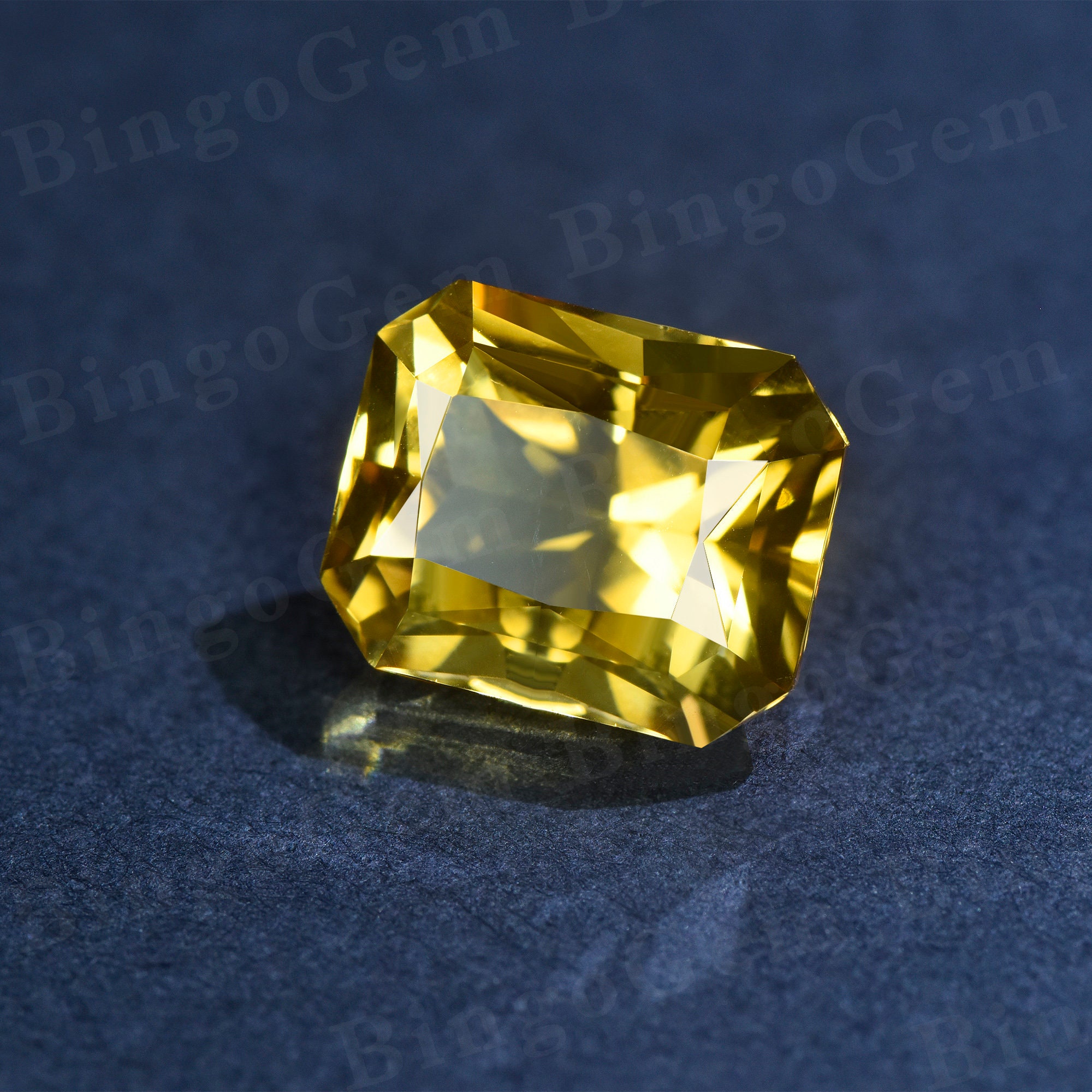 Unique Radiant Cut Citrine Loose Stonefaceted Yellow Crystal - Etsy