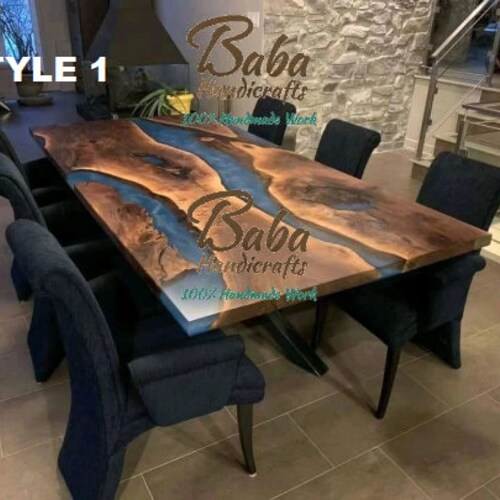 Round Live Edge River Table 6ft Diameter Epoxy Resin Maple - Etsy