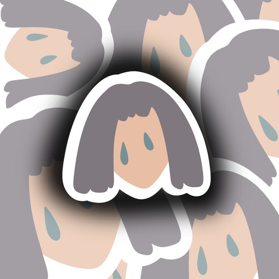 Sad Girl Crying Sticker | Etsy