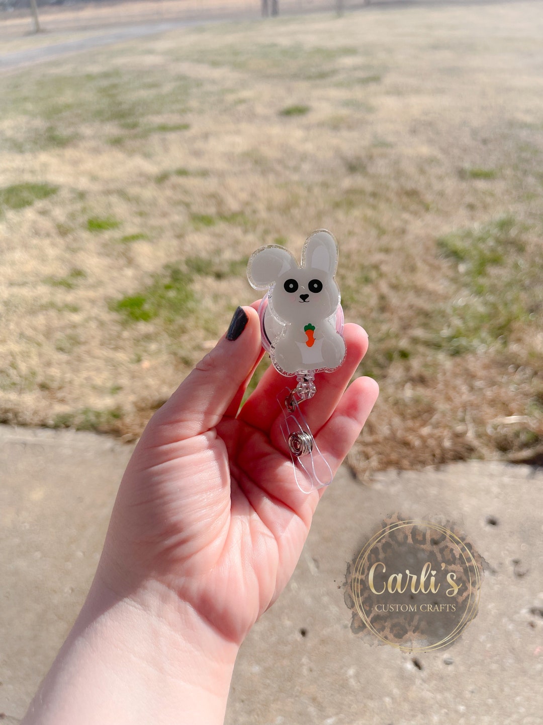 Bunny Rabbit Badge Reel - Etsy