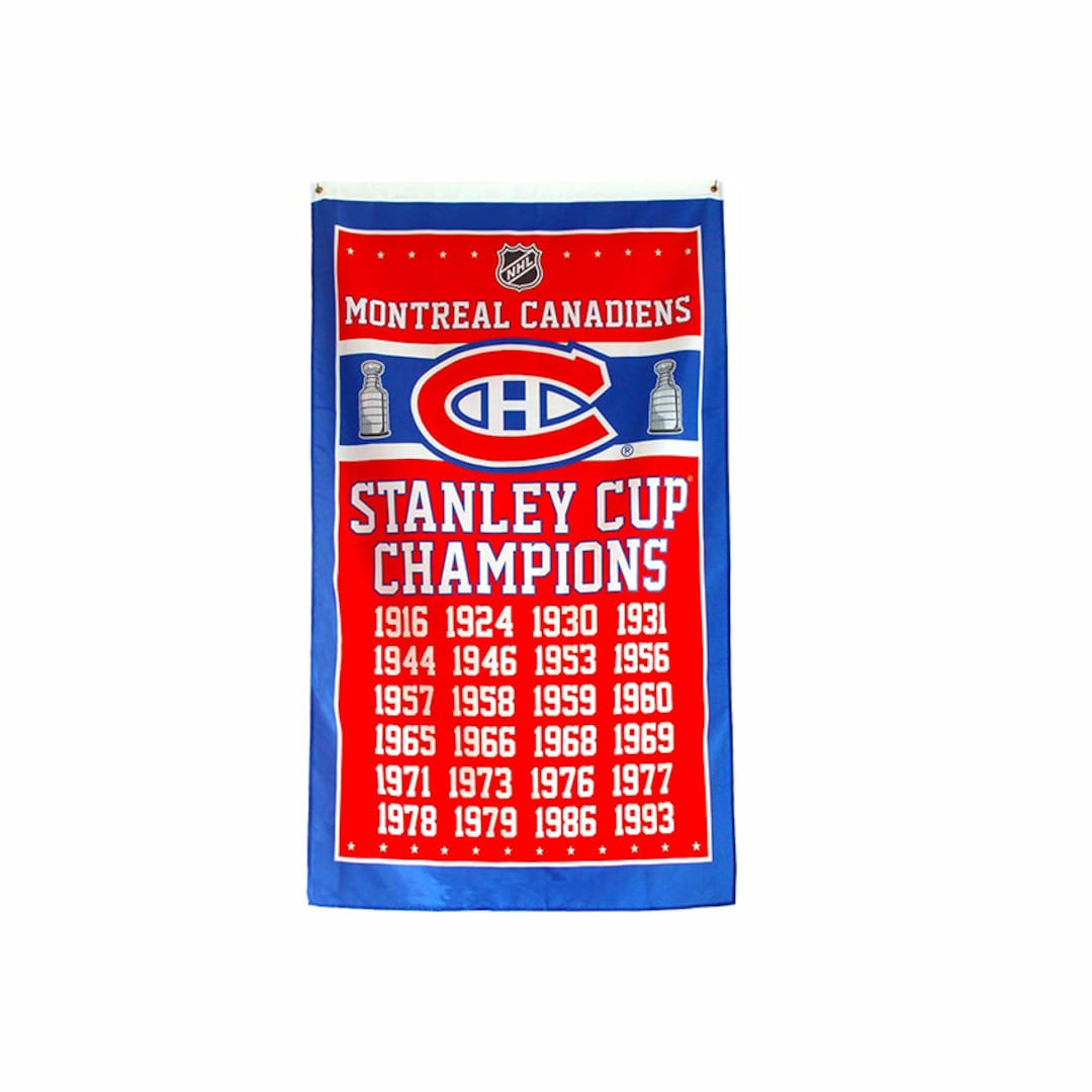 NHL Montreal Canadiens Stanley Cup Champions Banner Flag 3-foot by 5 ...