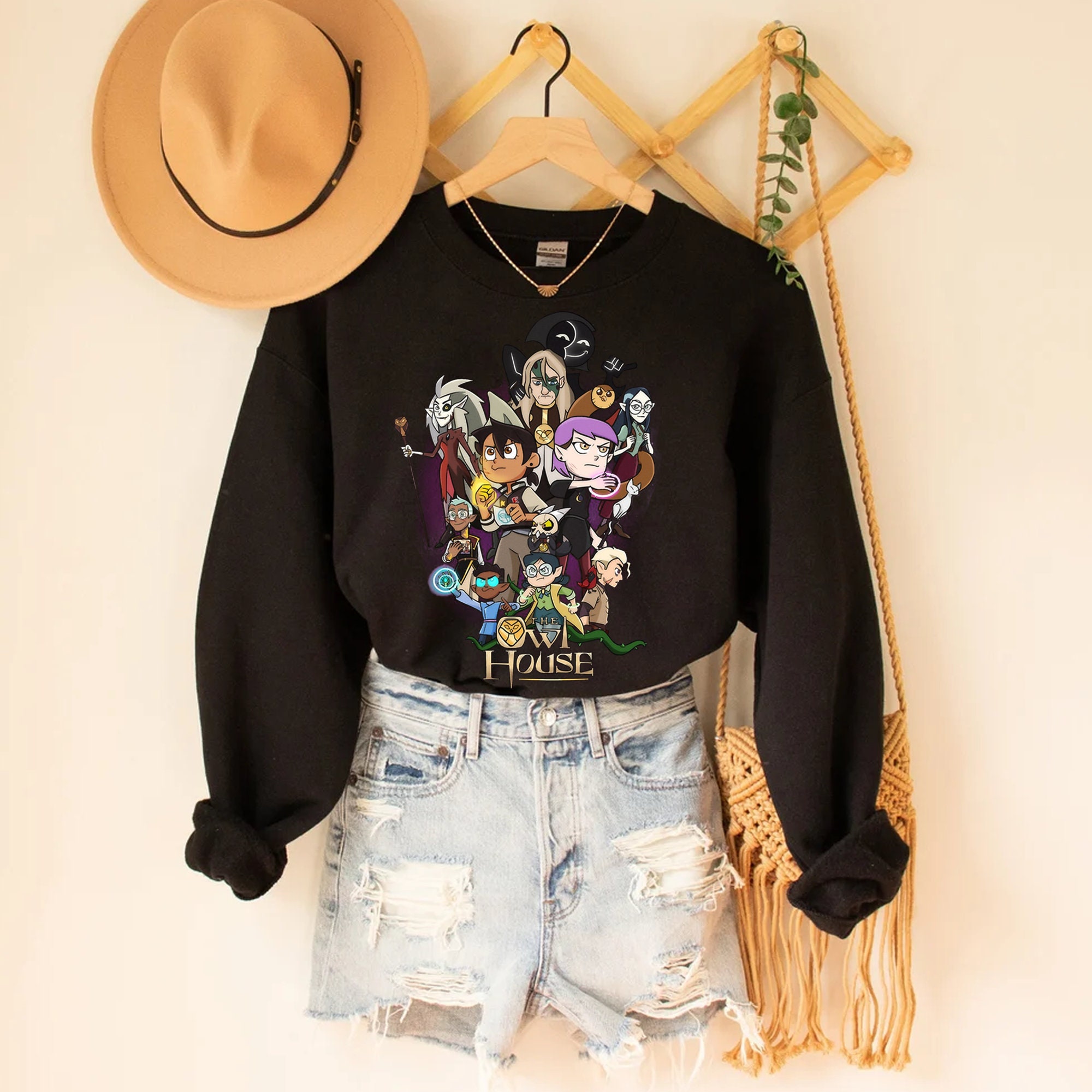 The Owl House Whole Cast Sweatshirt, Magical Owl House Sweatshirt sold ...