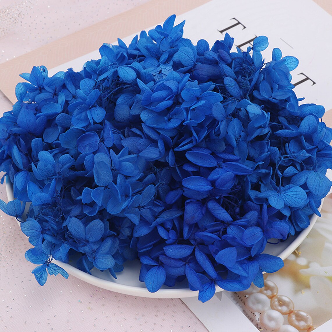 Hortensia azul preservada hortensia seca flores preservadas - Etsy México