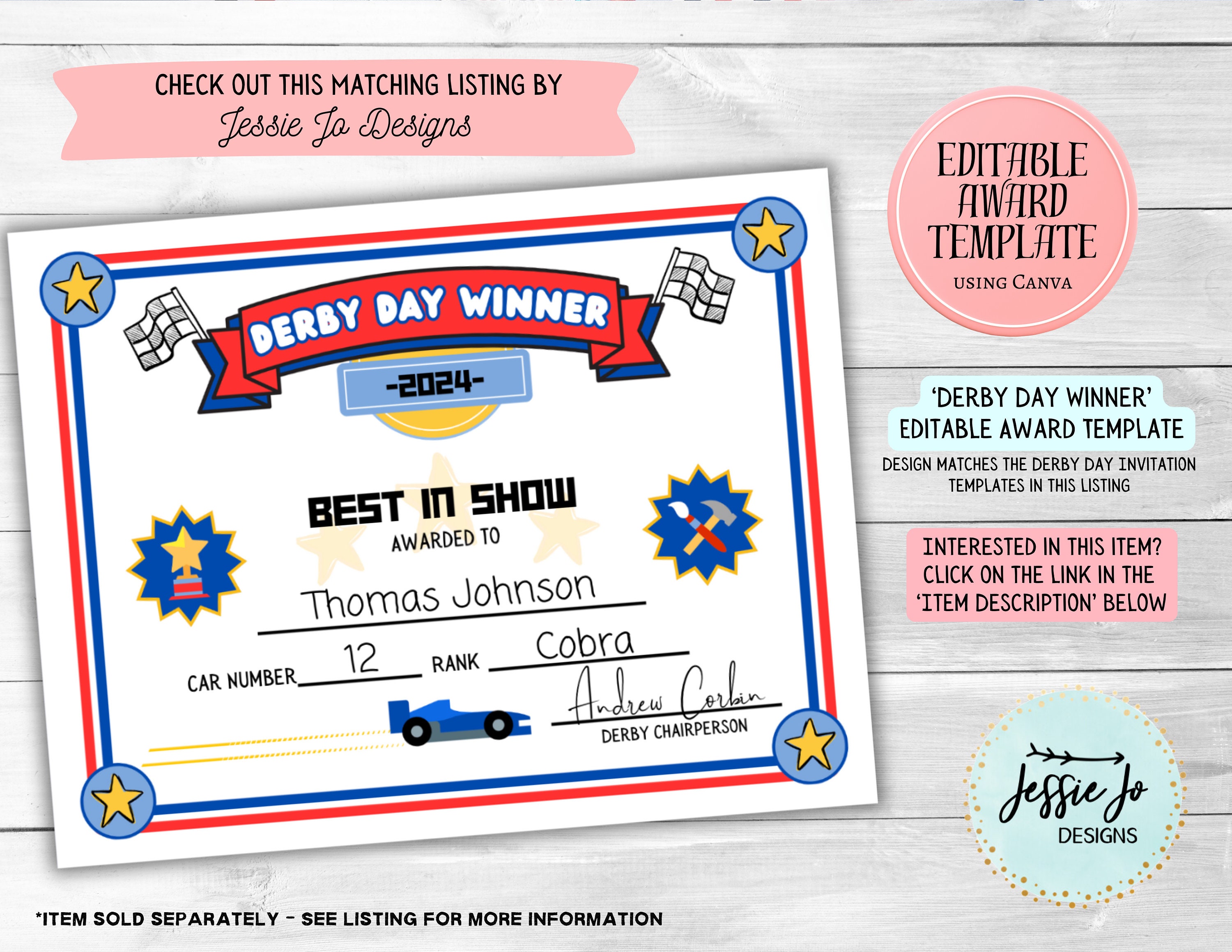Derby Day Editable Invitation Template - Canva Template - Instant ...