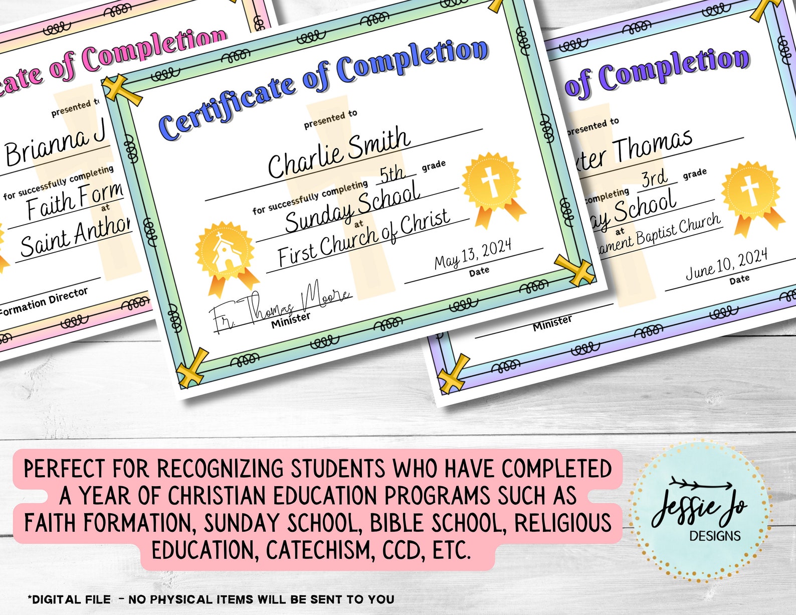 Editable Sunday School Award Certificate Template (canva) - Etsy