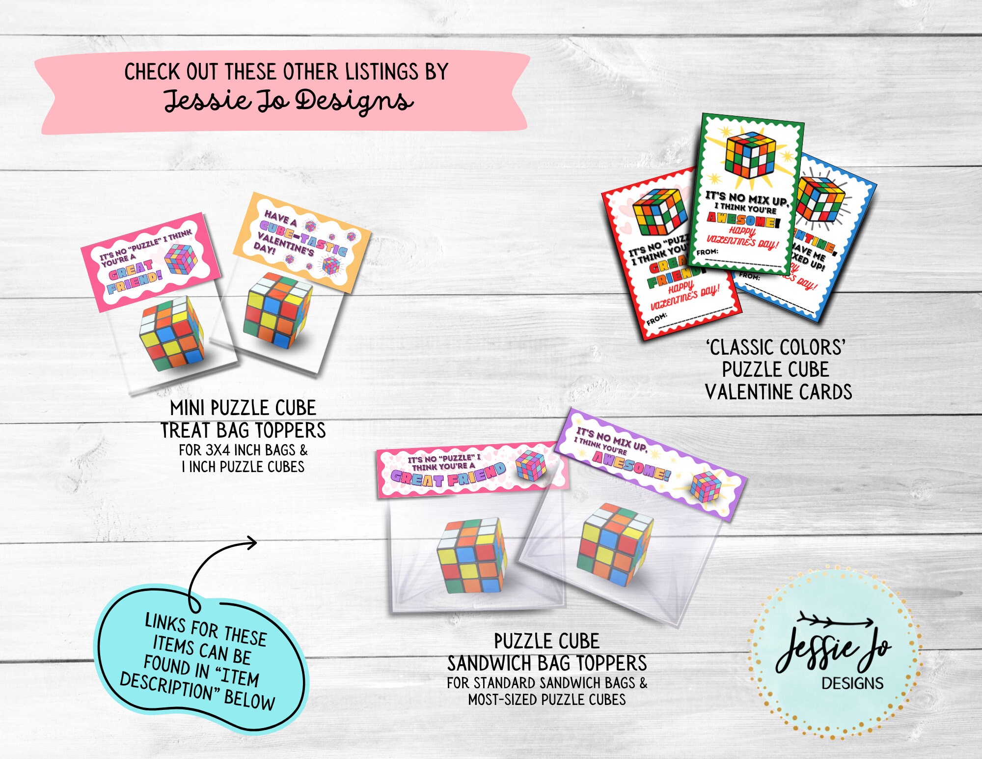 Printable Cube Valentine - Puzzle Cube Valentine - Etsy