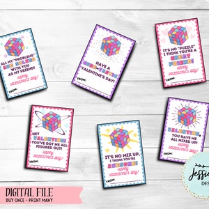 Printable Cube Valentine - Puzzle Cube Valentine - Etsy