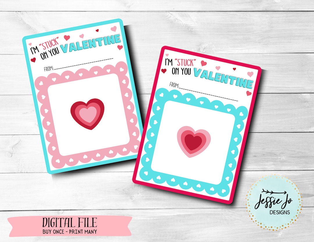 Printable Valentine - Sticky-notepad Holder - Etsy