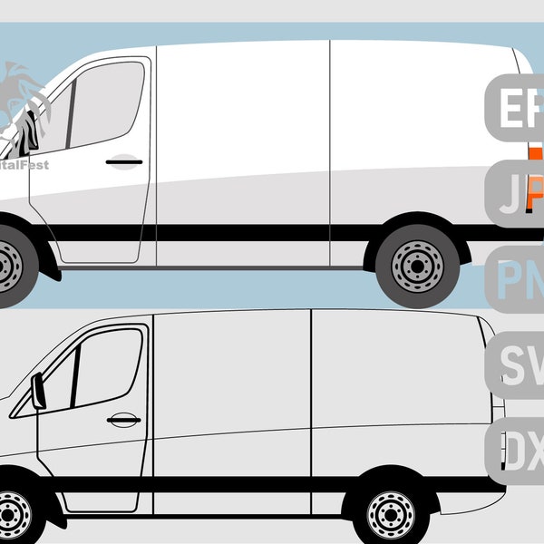White Van Svg - Etsy