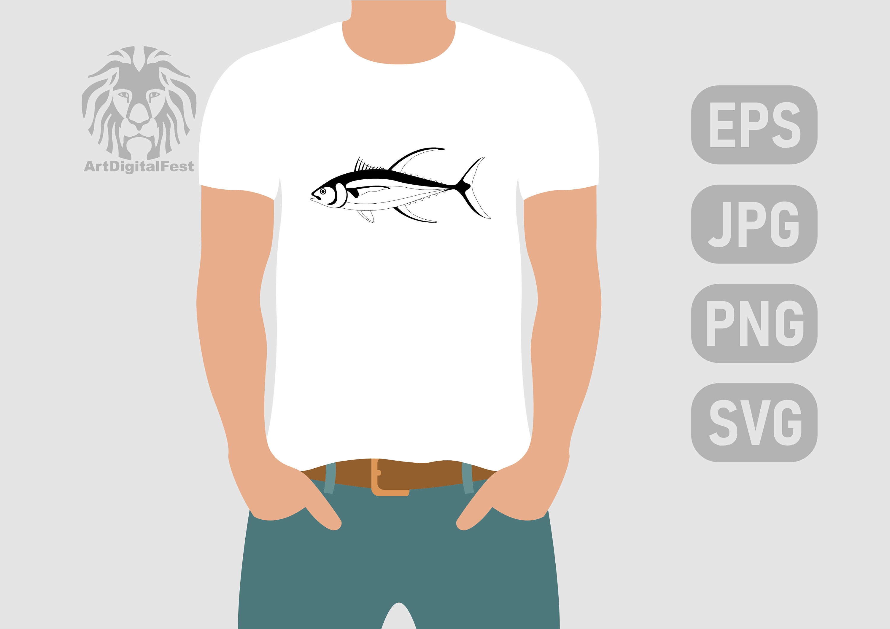 Tuna Fish Set Svg Vector - Etsy
