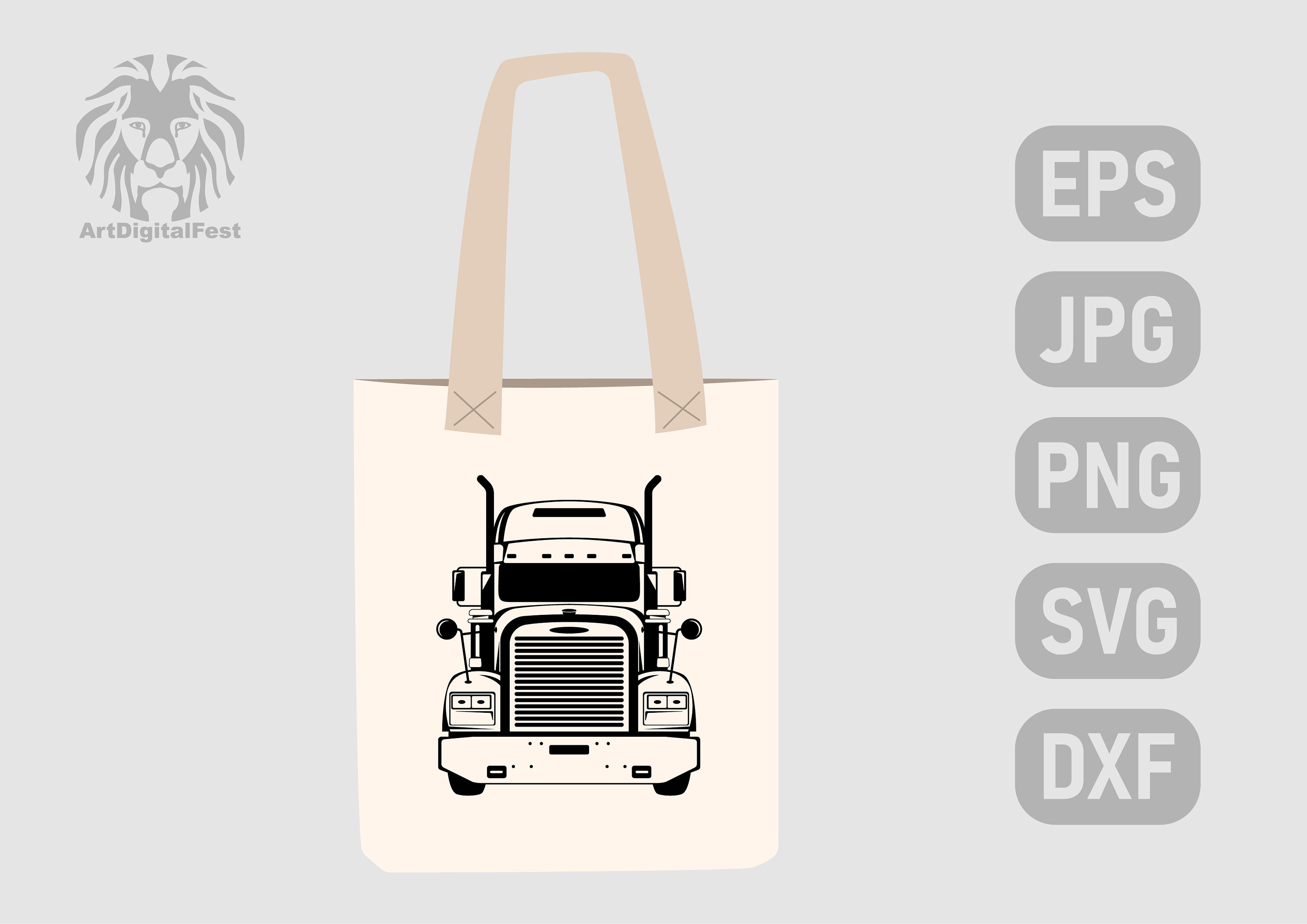 Semi Truck , Front View Eps,jpg,png,svg,dxf. Ukraine - Etsy